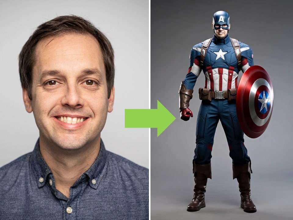 Individualized Captain America Cartoon Custom Caricature From Your ...