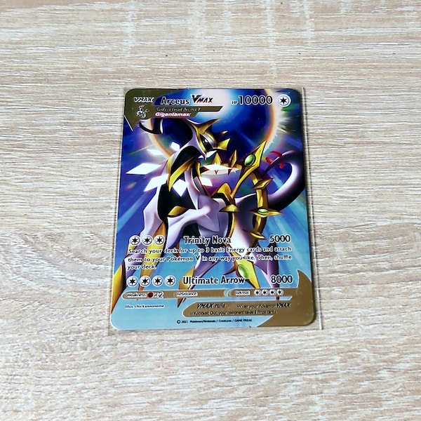 Metal Arceus Vmax - Etsy