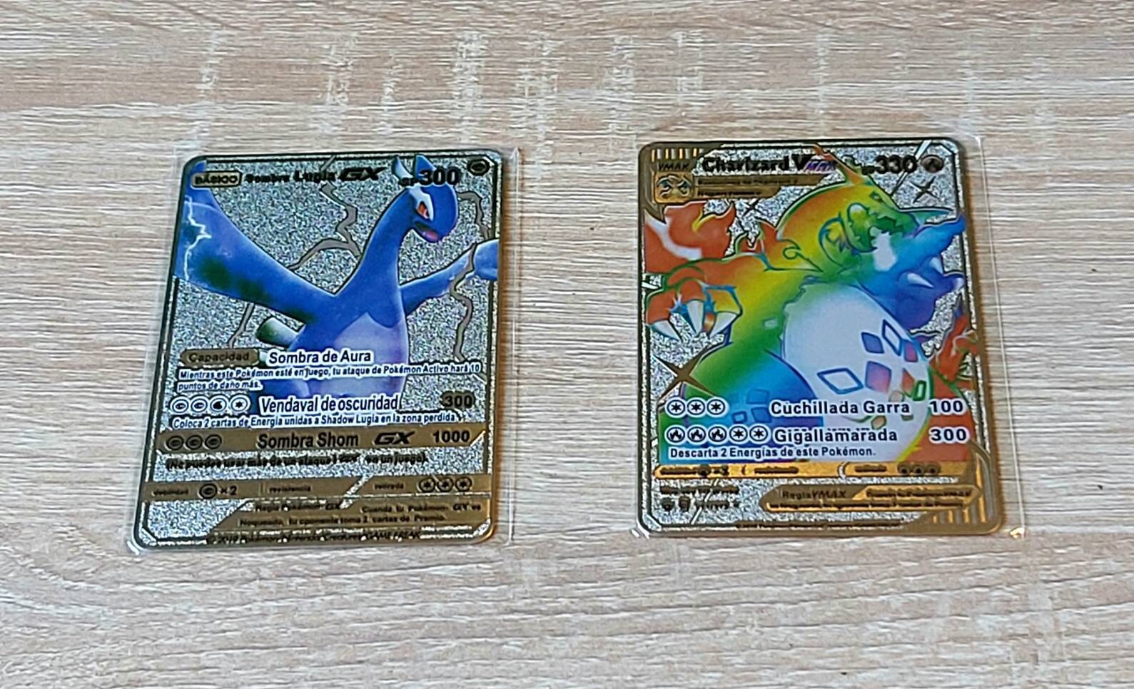 Zapdos Gx & Articuno Gx Gold Shiny/Metal Card Mewtwo Gx Lugia Gx ...