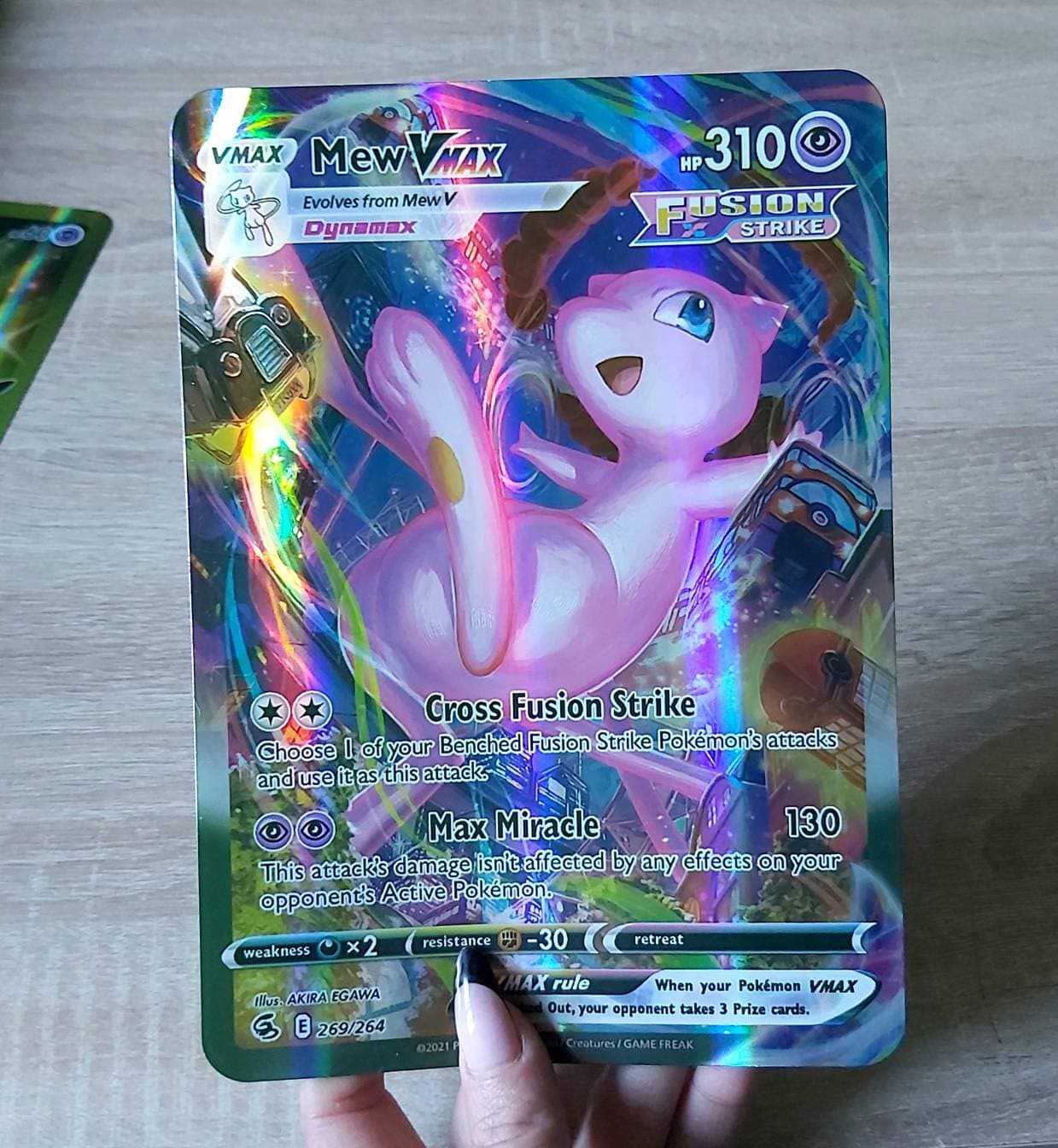 2 Pokemon Jumbo XXL Mew Vmax & Mew Mysterious Tail English - Etsy