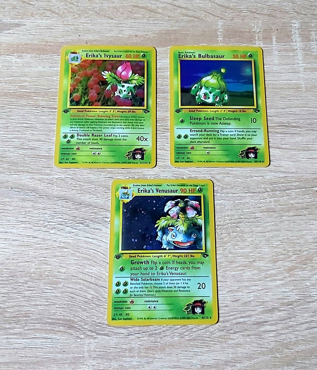 Erika's Ivysaur Bulvasaur & Venusaur Card Pokemon Proxy - Etsy