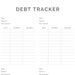 Debt Tracker Printable, Instant Download, Goodnote Tracker, Minimal ...