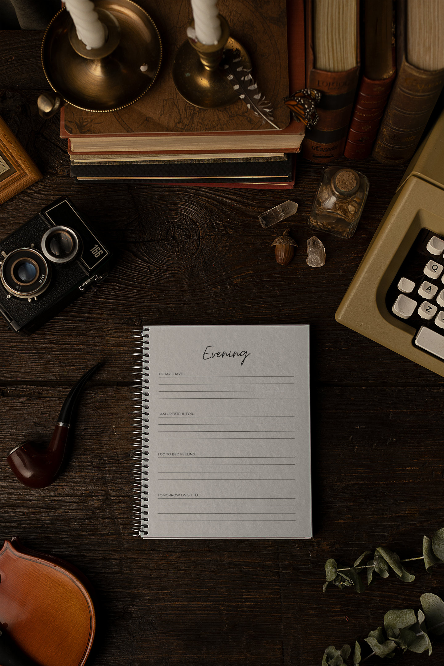 Evening Journal Printable, Digital Journal, Instant Download, Minimal ...