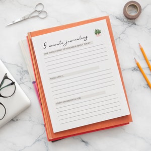 5 Minutes Journal, Daily Journal, Instant Download, Goodnote Journal ...