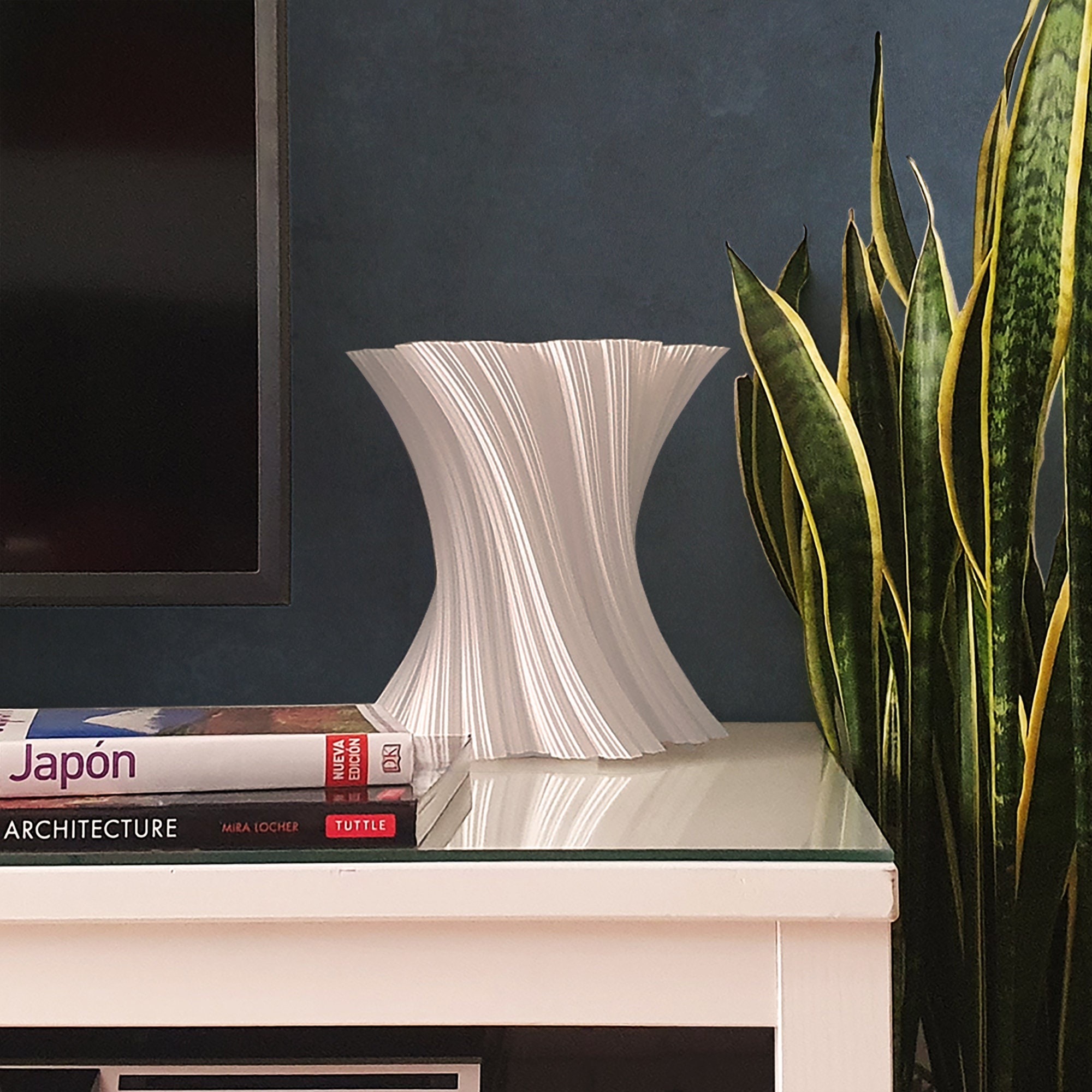 Modern 3D Printed Table Lamp Organic Design With Recycled - Etsy