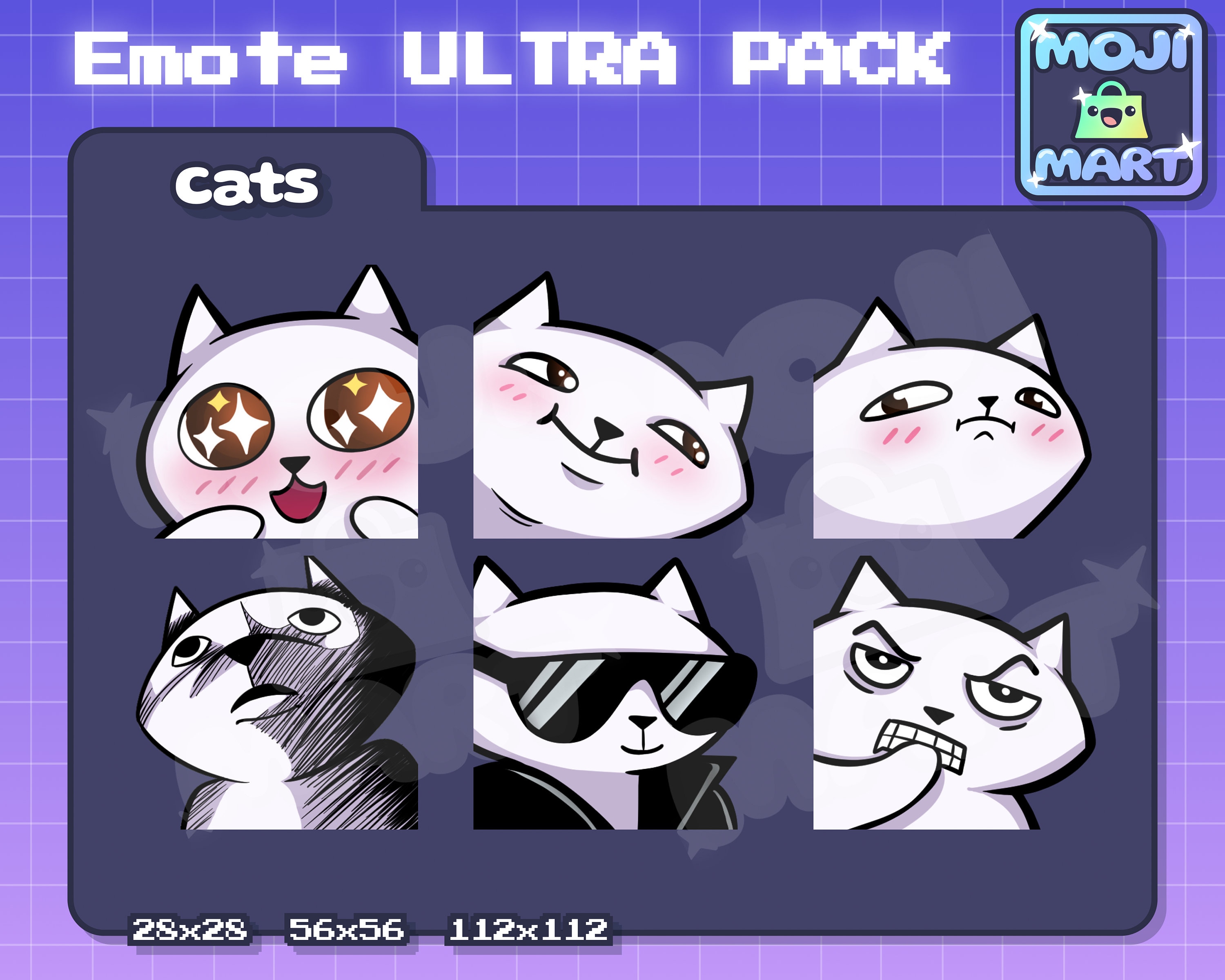 Funny Cat Emotes ULTRA PACK 48 Emotes Inside Kitty Emotes HUGE Pack ...