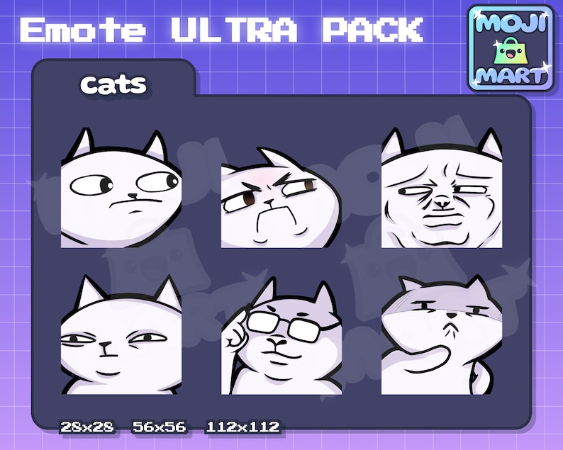 Funny Cat Emotes ULTRA PACK 48 Emotes Inside Kitty Emotes HUGE Pack ...