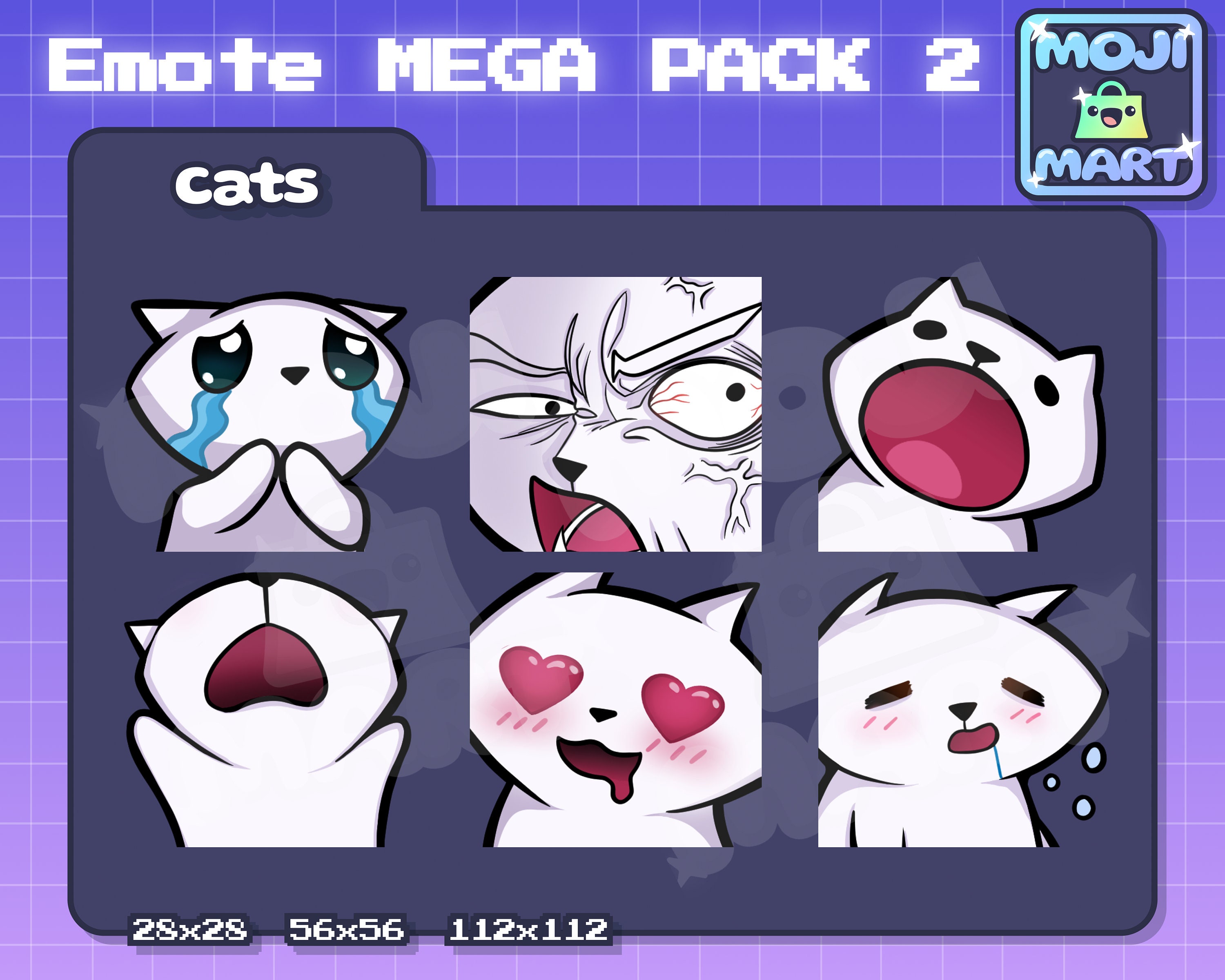 Funny Cat Emotes PACK 2 | 24 Emotes Inside | Kitties MEGA Pack | Emotes ...