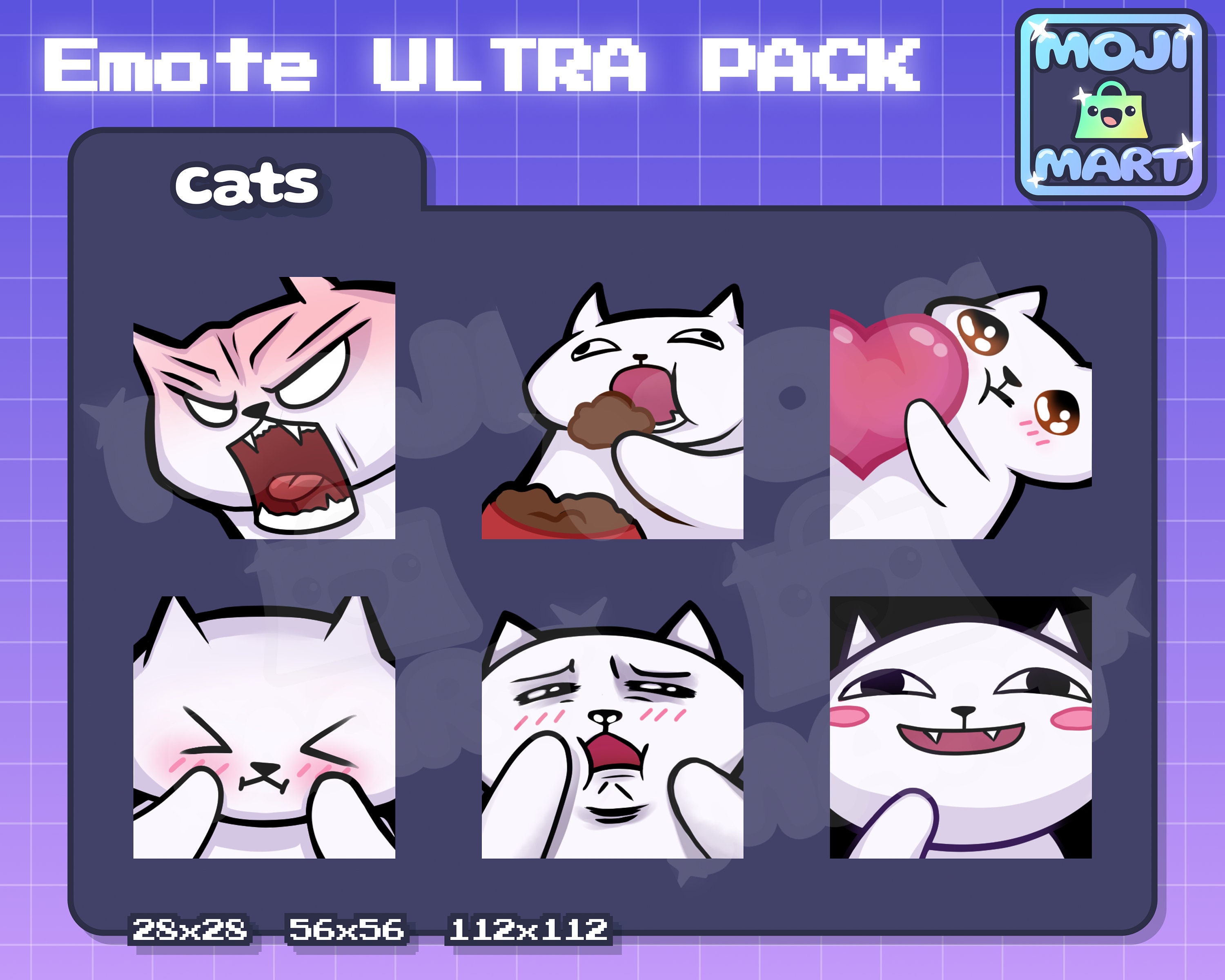 Funny Cat Emotes ULTRA PACK 48 Emotes Inside Kitty Emotes HUGE Pack ...