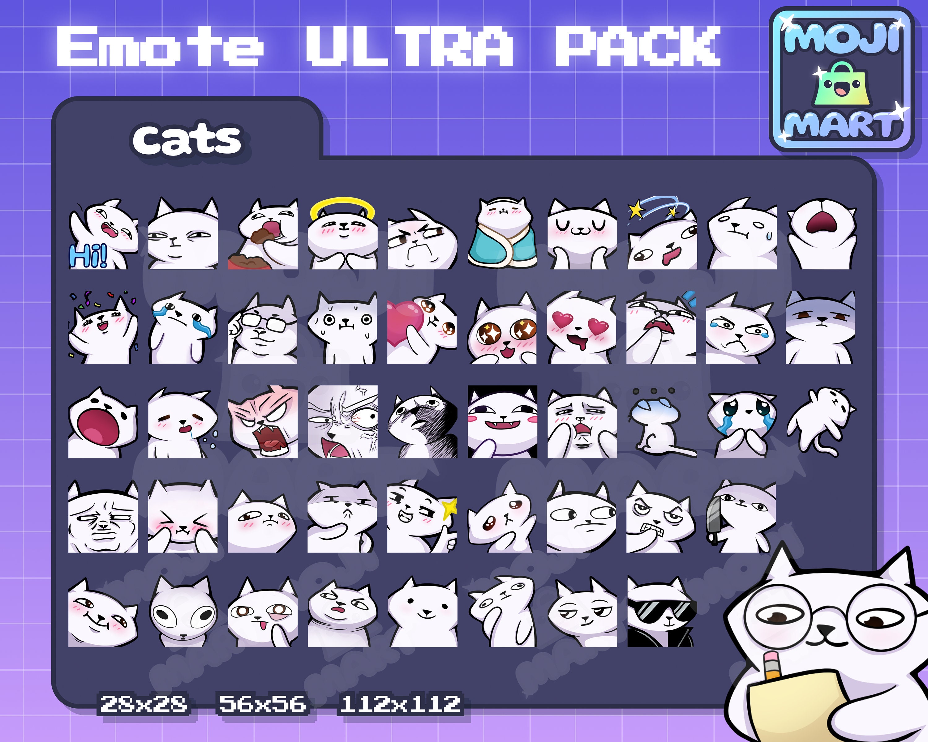 Funny Cat Emotes ULTRA PACK 48 Emotes Inside Kitty Emotes HUGE Pack ...