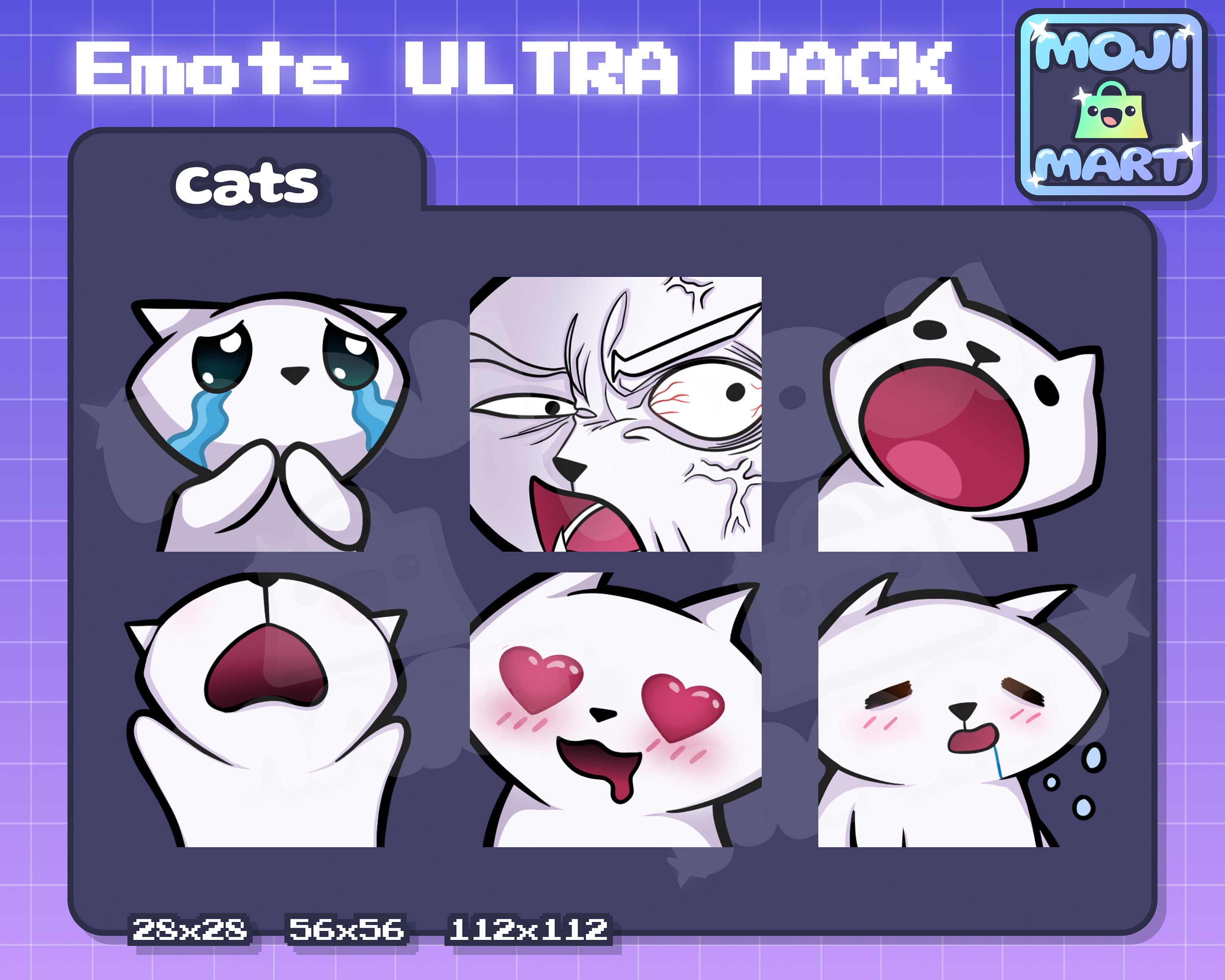 Funny Cat Emotes ULTRA PACK 48 Emotes Inside Kitty Emotes HUGE Pack ...
