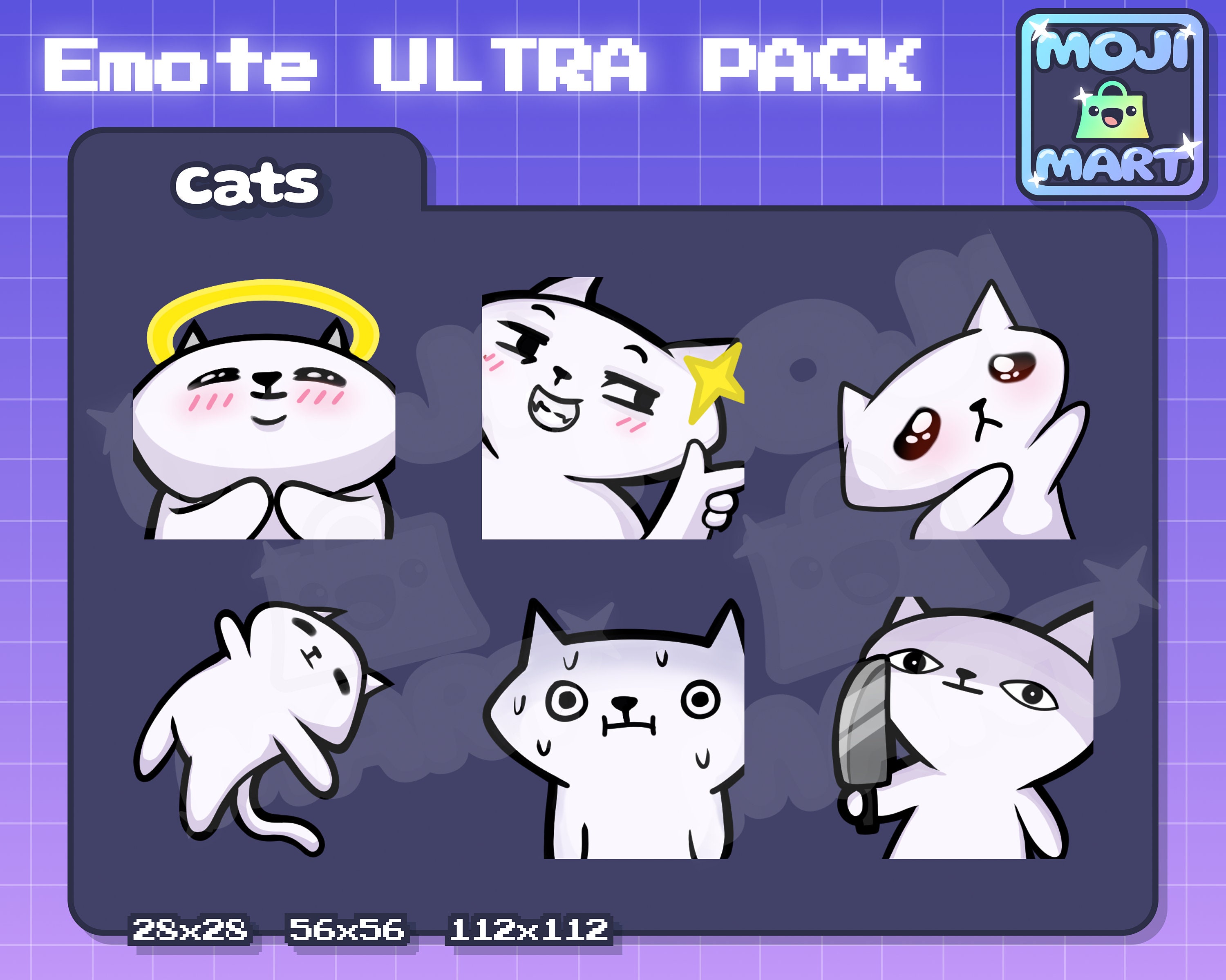 Funny Cat Emotes ULTRA PACK 48 Emotes Inside Kitty Emotes HUGE Pack ...