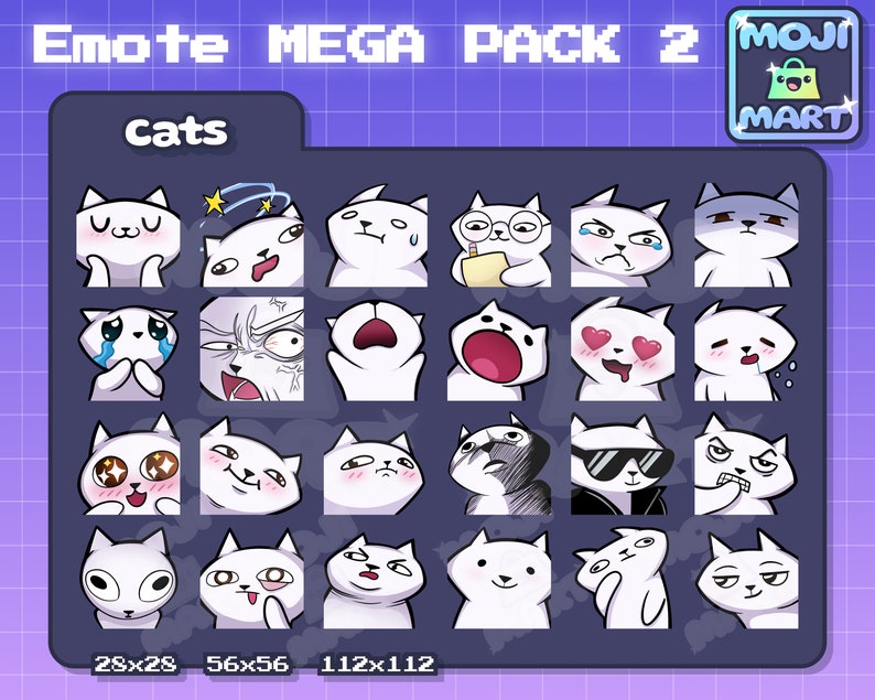 Funny Cat Emotes PACK 2 | 24 Emotes Inside | Kitties MEGA Pack | Emotes ...