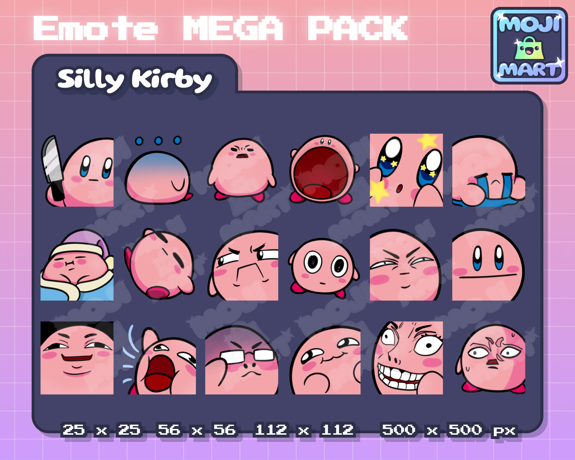 Silly Kirby | Emotes for Twitch | Discord | Kick | Cute Emoji | Kirby ...