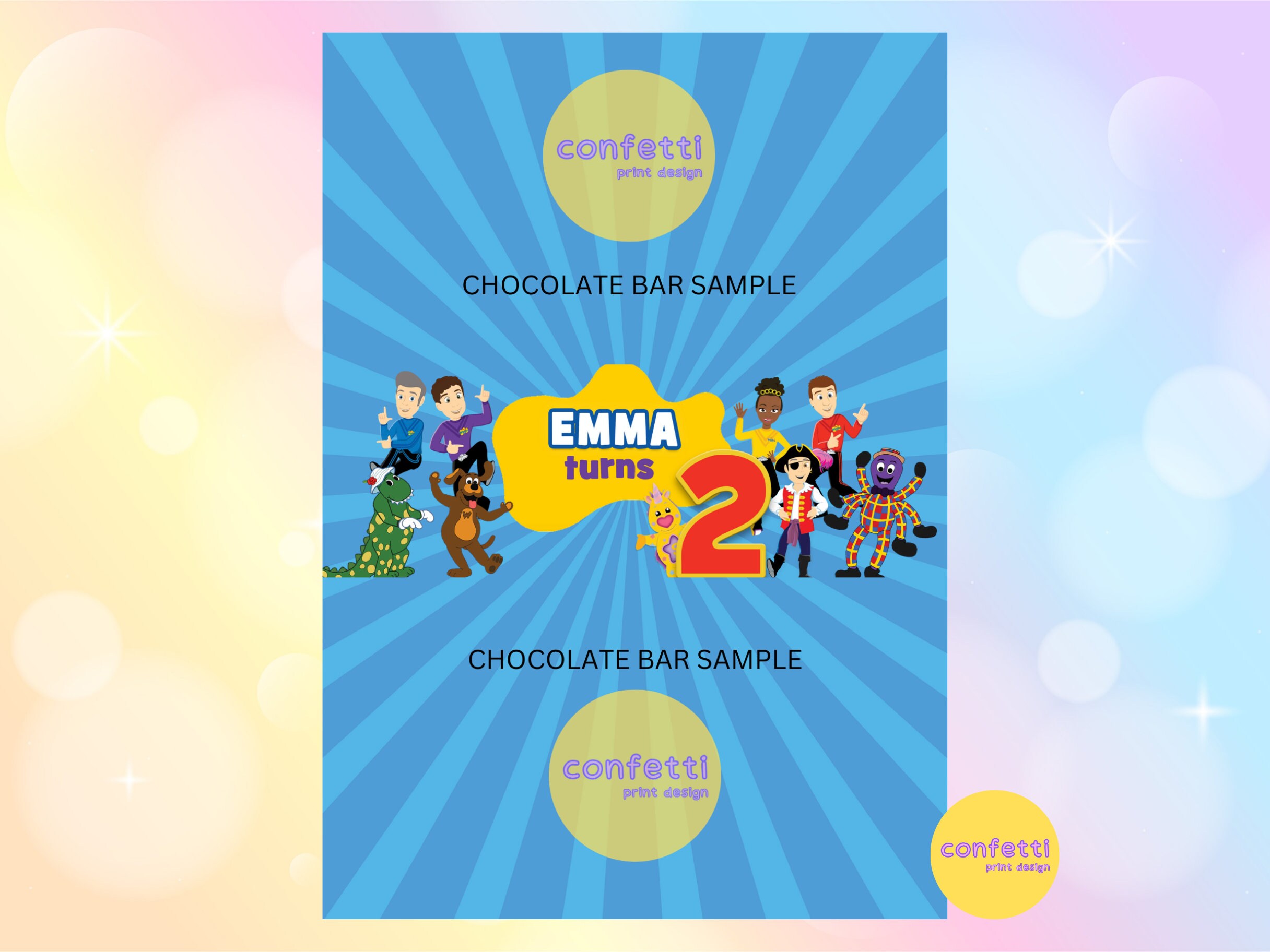 The Wiggles Custom Themed Chocolate Wrapper ALDI - Etsy UK