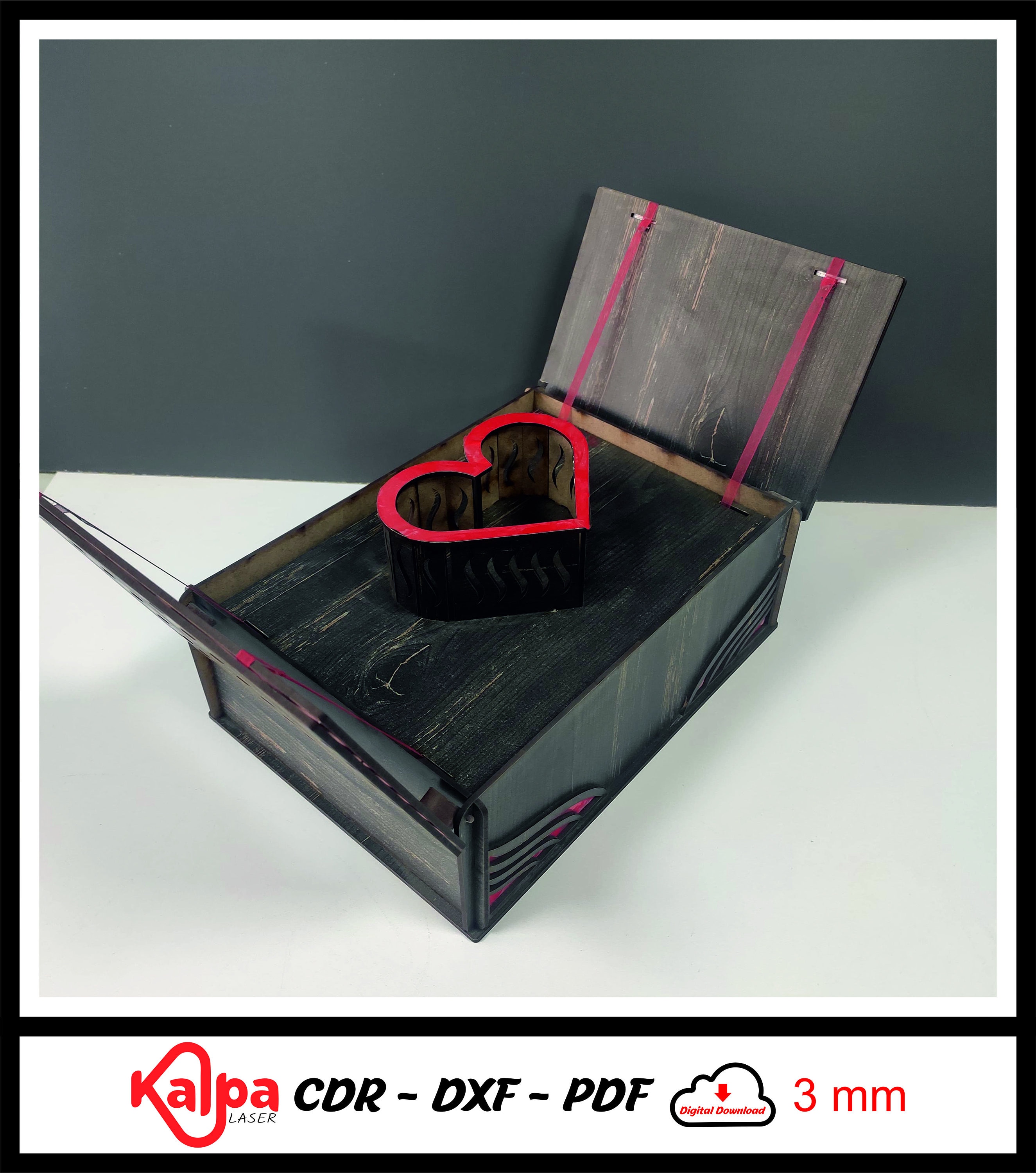 Heart Box Set, Jewellery Box Dxf, Gift Box Svg, Valentines Day, Dxf ...