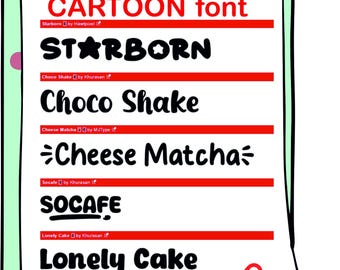 The Ultimate 5 Fonts cartoon Font Font Bundle Ttf Svg Heart Font ...