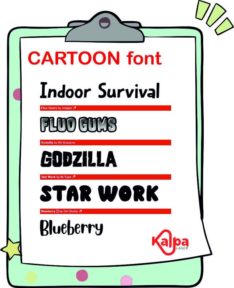 The Ultimate 5 Fonts -cartoon Font - Font Bundle Ttf Svg Heart Font ...