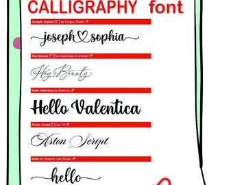 The Ultimate 5 Fonts -cartoon Font - Font Bundle Ttf Svg Heart Font, Cricut, Canva Font, Script ...