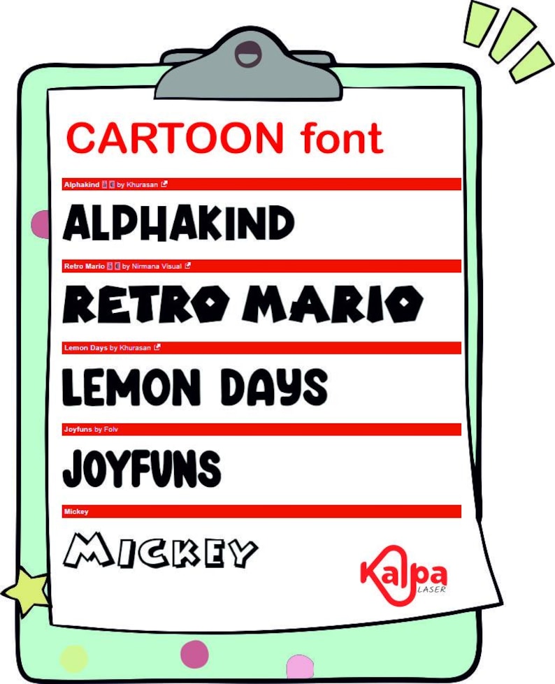 The Ultimate 5 Fonts -cartoon Font - Font Bundle Ttf Svg Heart Font ...