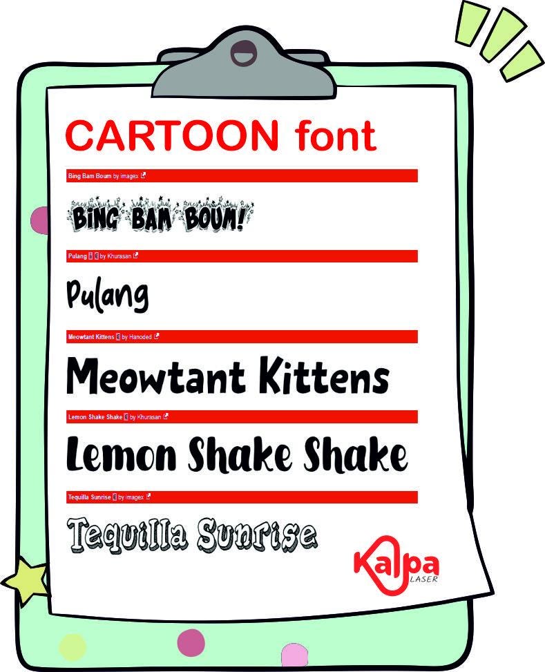 The Ultimate 5 Fonts -cartoon Font - Font Bundle Ttf Svg Heart Font ...