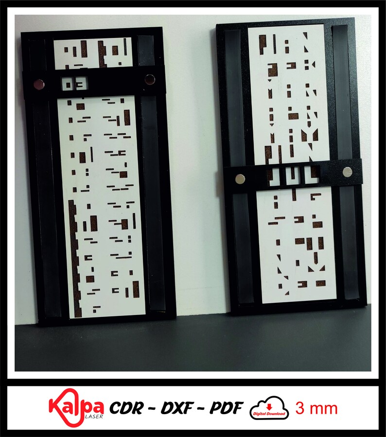 Cryptic Calendar, Calender, Dxf, Svg, Cdr, Ai, Pdf, Laser Cut File ...