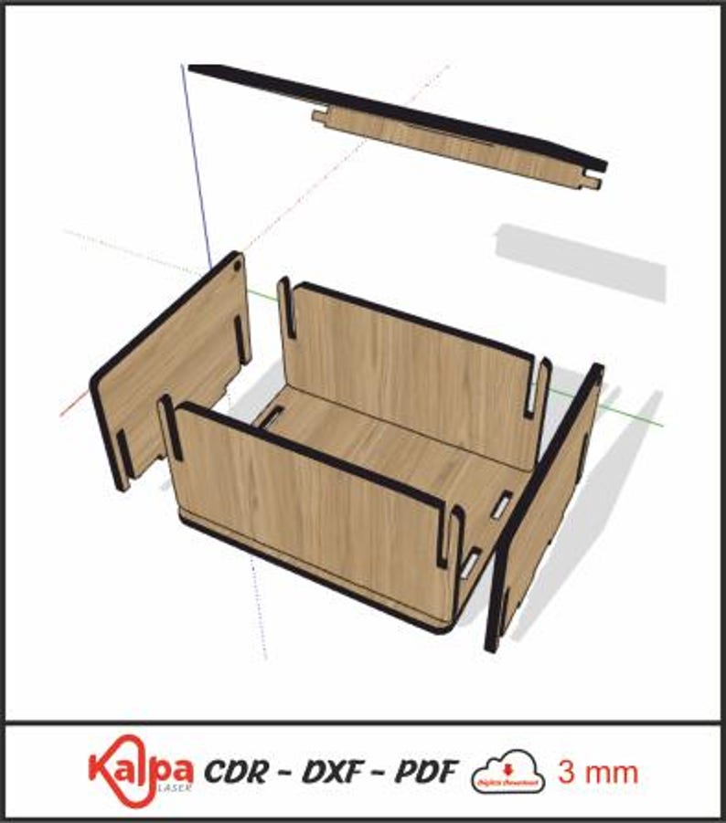 Custom Laser Cut Box Template | Digital Delivery in 24H | SVG/DXF/AI ...