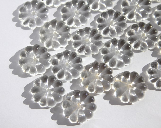 24 Chandelier Crystal Rosettes Vintage Glass Flowers Chandelier ...