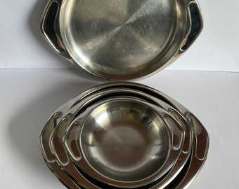 AMC Classic 3 Nesting Serving Bowls Set 18-10 Stainless Steel Vtg Mid ...