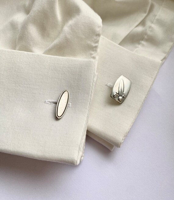 Hans Jensen Silver Cufflinks, Danish Design Vintage M… - Gem