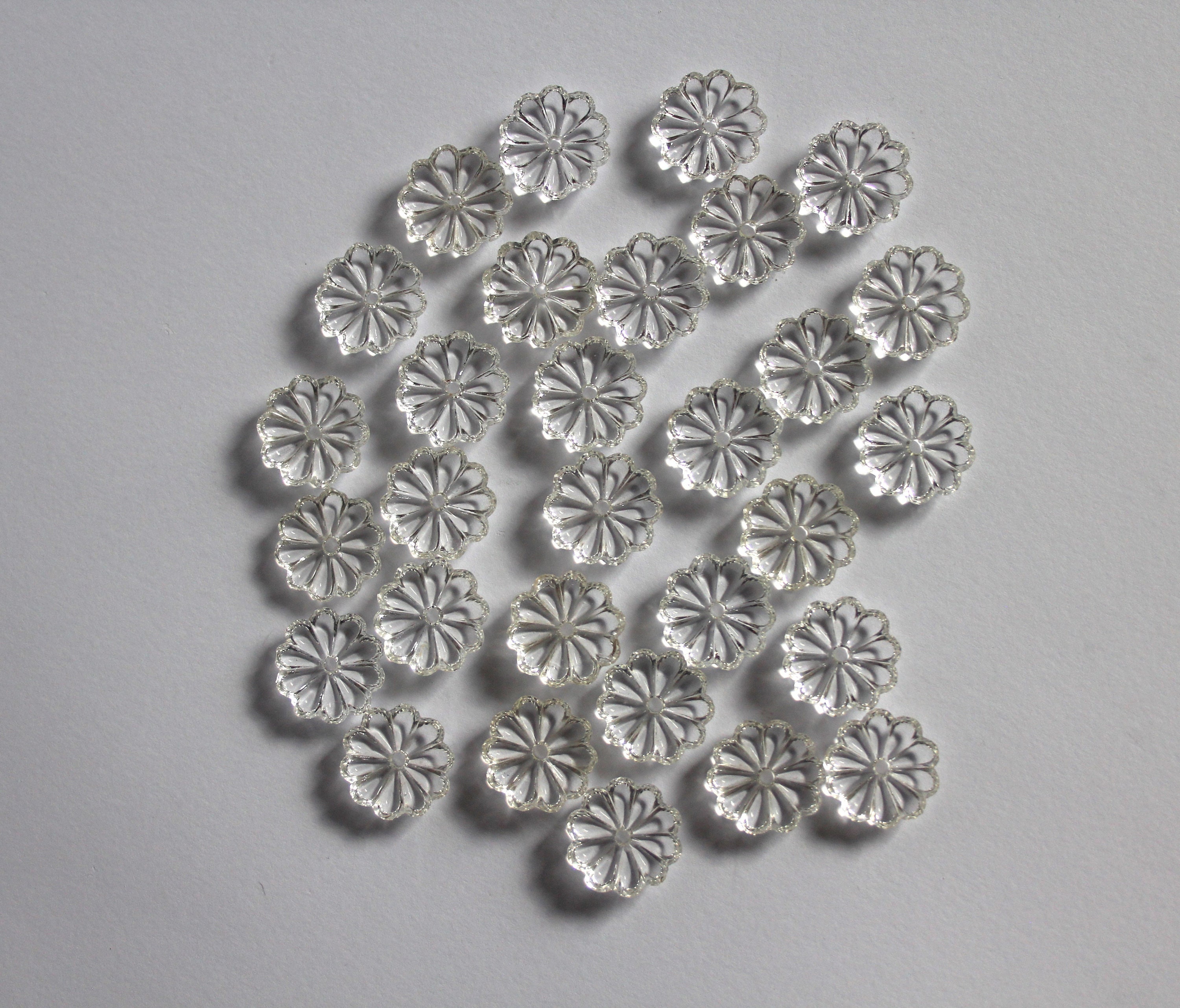 30 Small Crystal Chandelier Rosettes Vintage Glass Crystals Glass ...