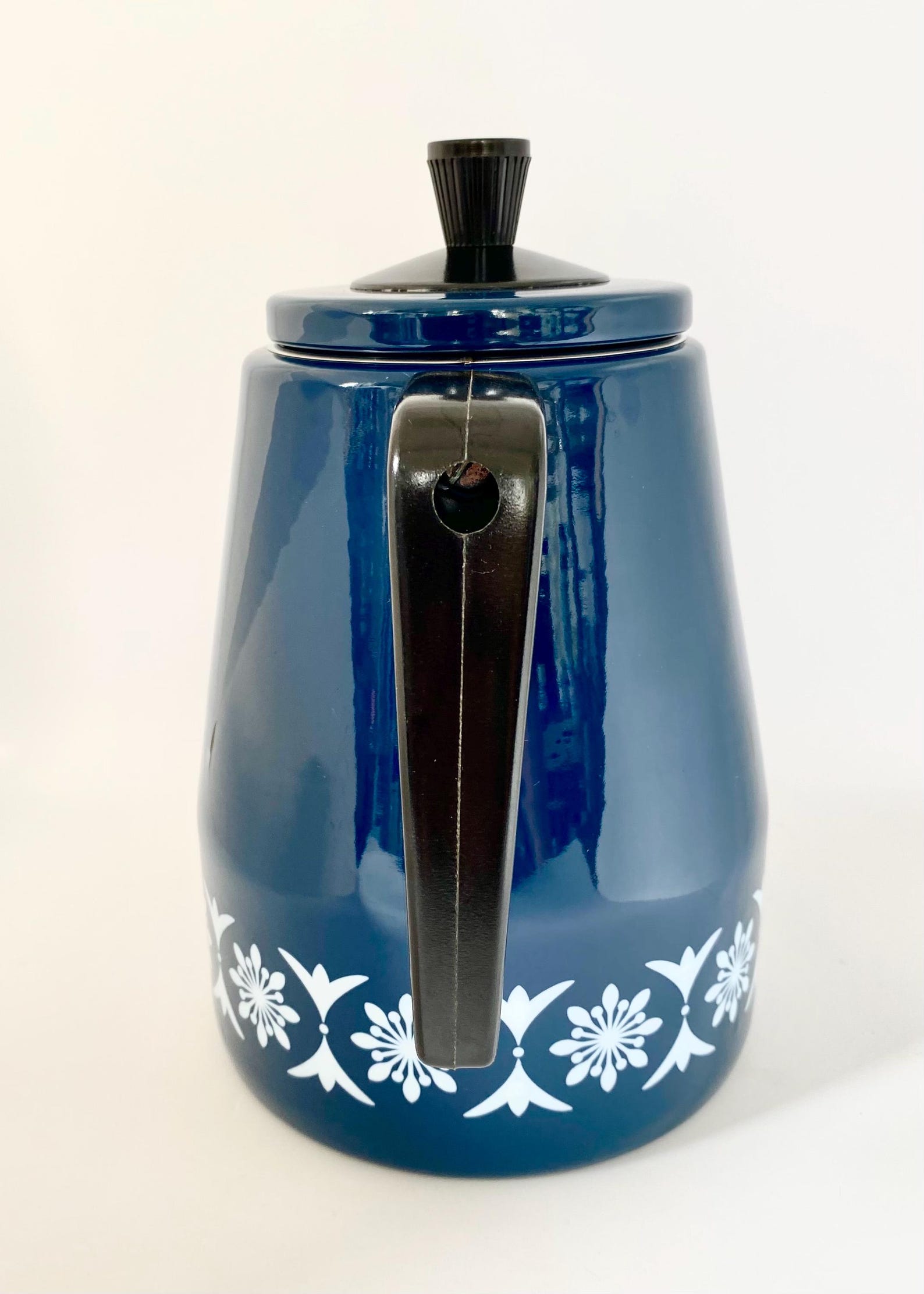 Vintage Danish Enamel Coffee Pot, Mid Century Modern Kitchenware, Retro ...