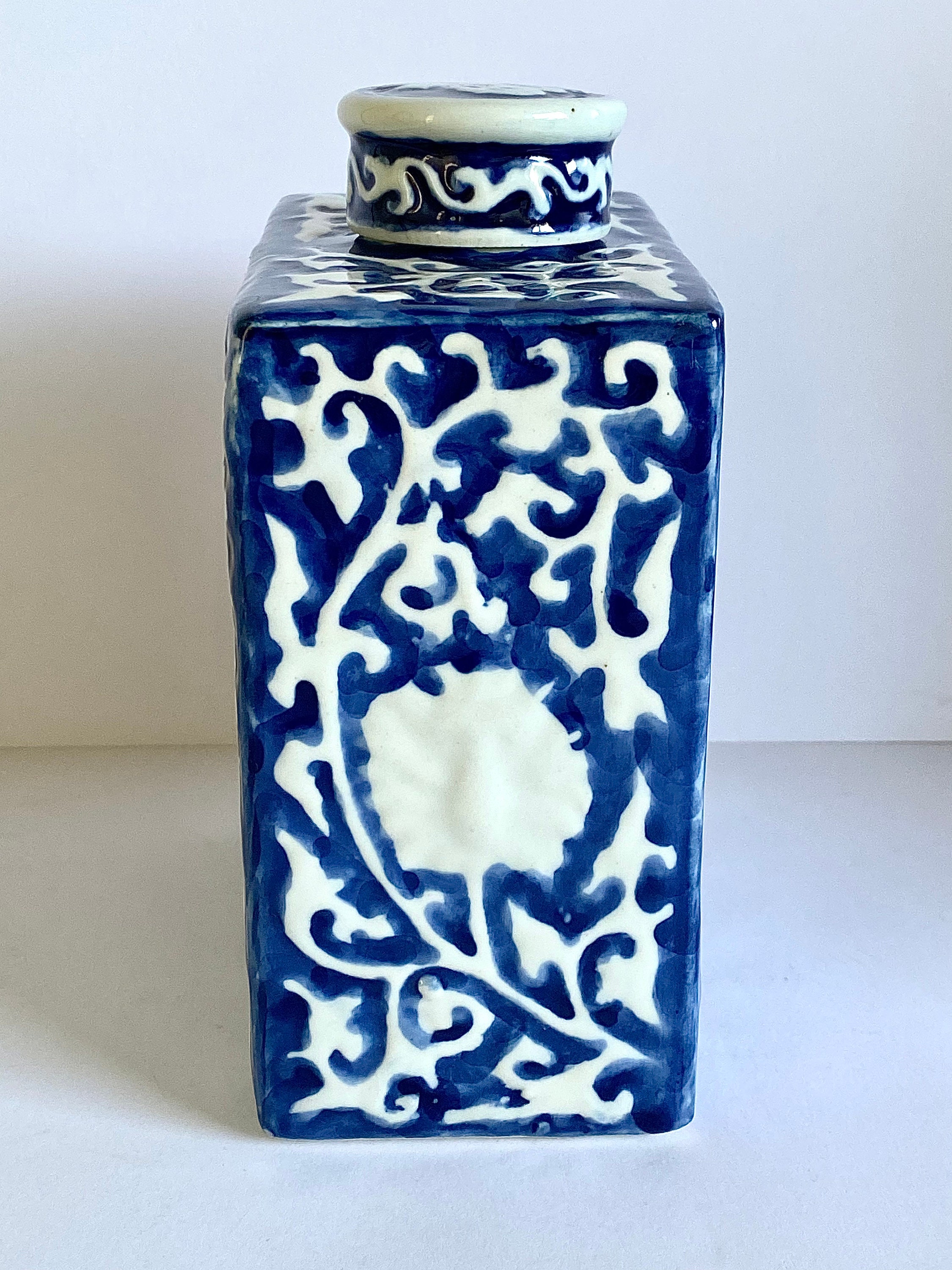 Chinese Porcelain Tea Caddy, Vintage Storage Container, Loose Leaf Teas ...