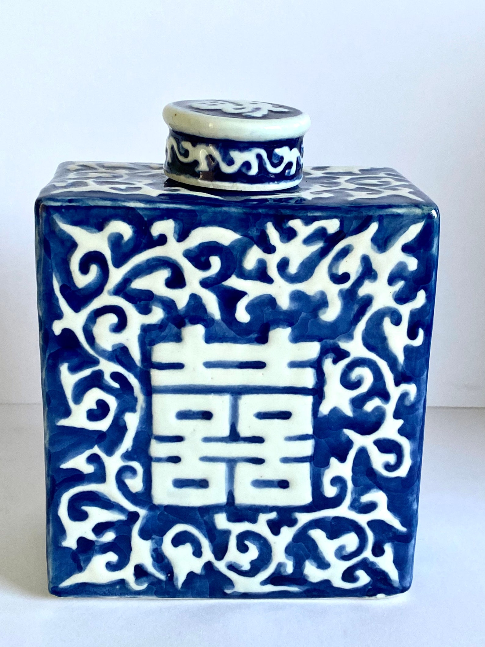Chinese Porcelain Tea Caddy, Vintage Storage Container, Loose Leaf Teas ...