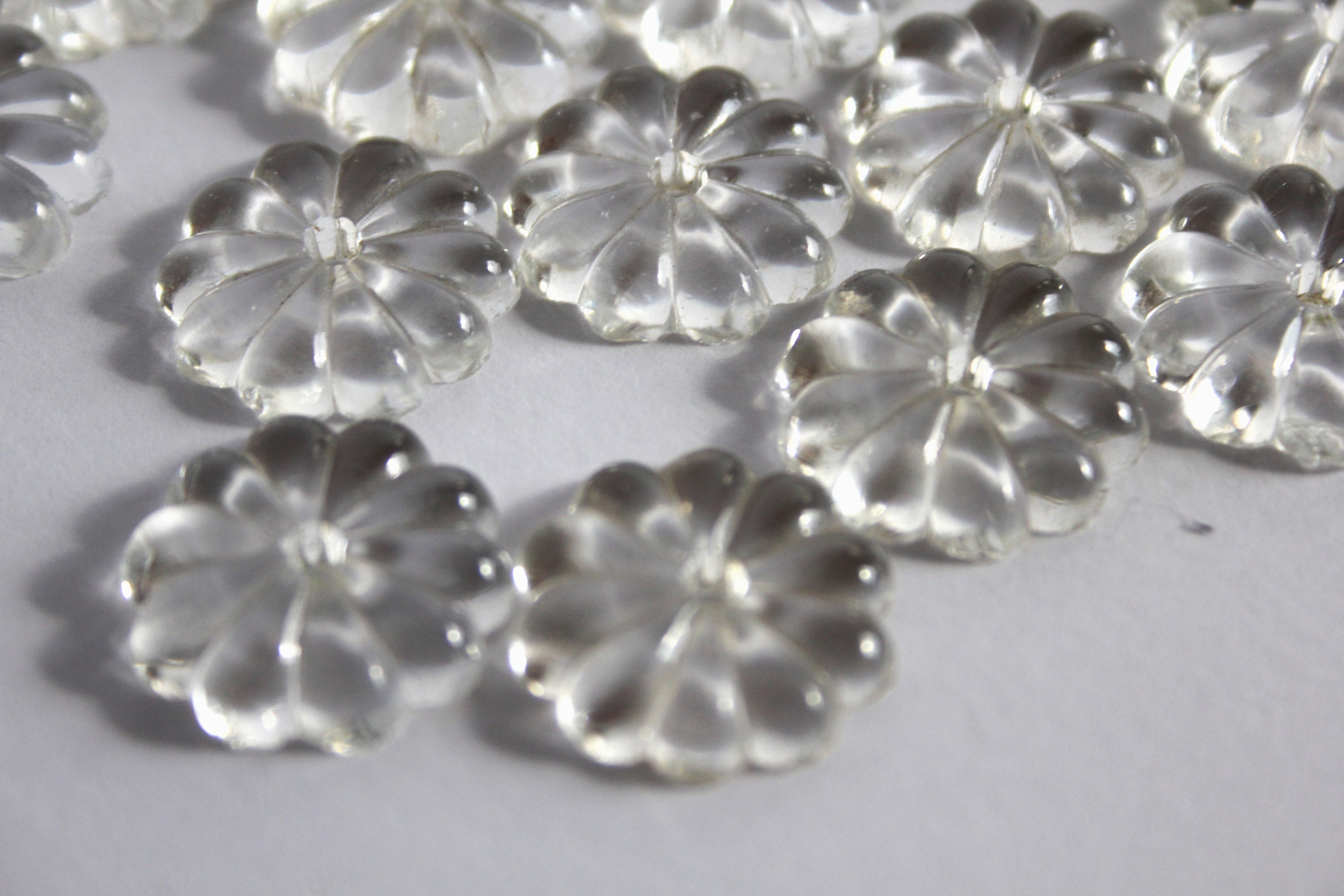 30 Small Crystal Chandelier Rosettes Vintage Glass Crystals Glass ...