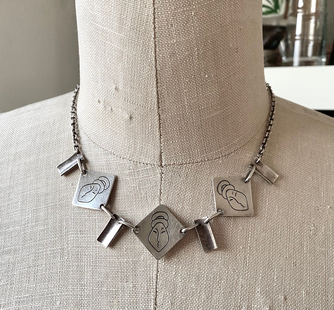 Jens Tage Hansen Silver Necklace, Vintage Greenlandic Eskimo Jewelry ...
