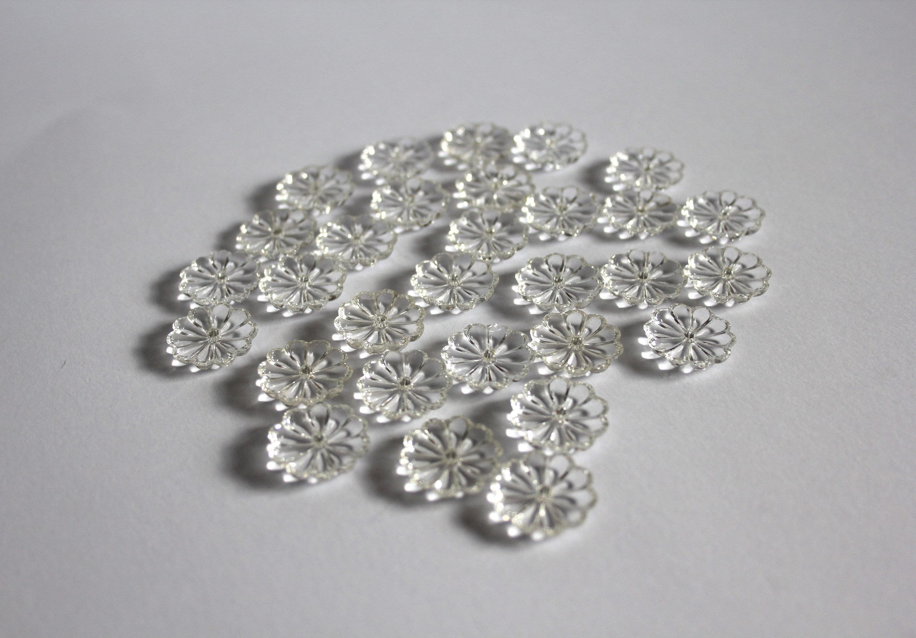 30 Small Crystal Chandelier Rosettes Vintage Glass Crystals Glass ...