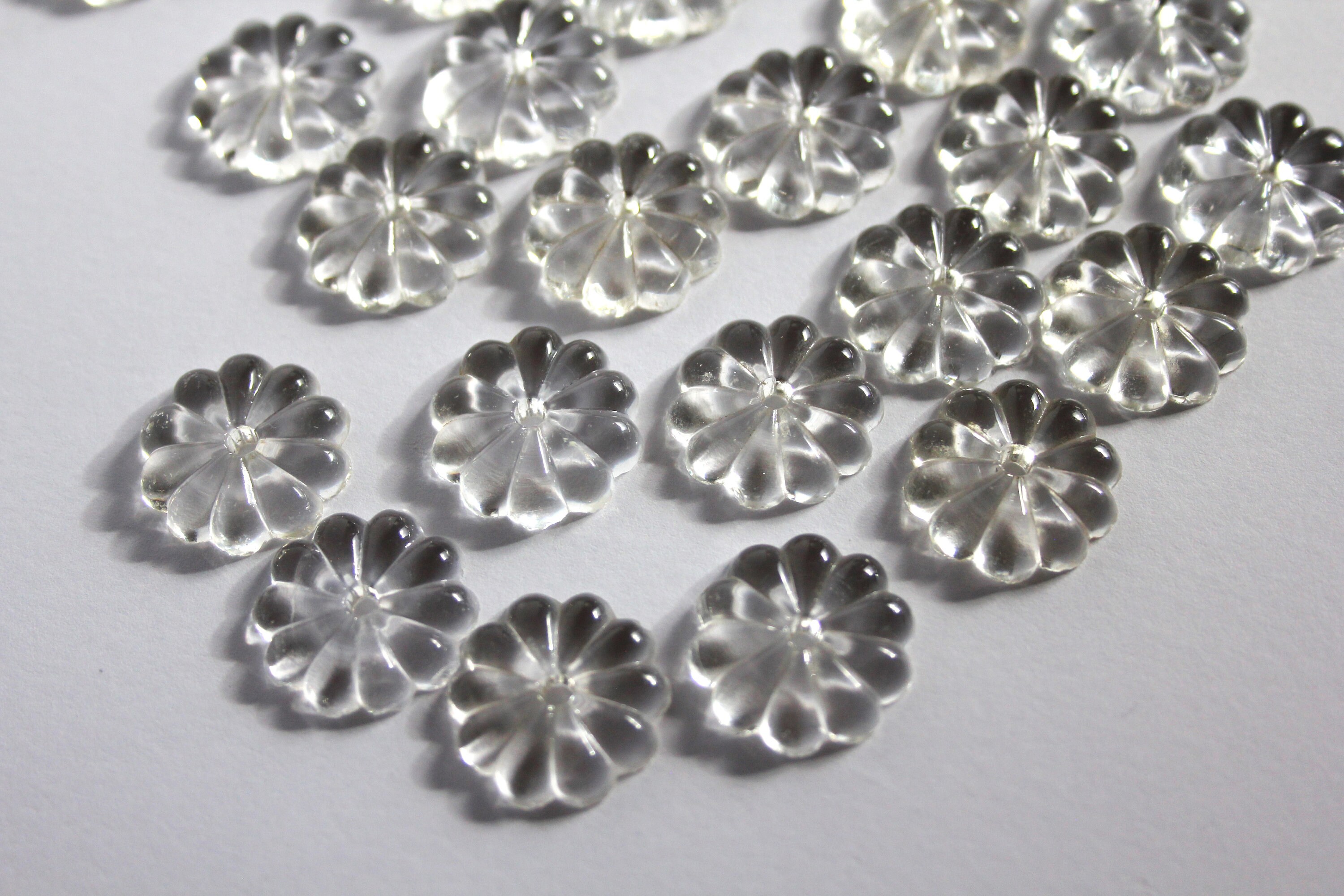 30 Small Crystal Chandelier Rosettes Vintage Glass Crystals Glass ...