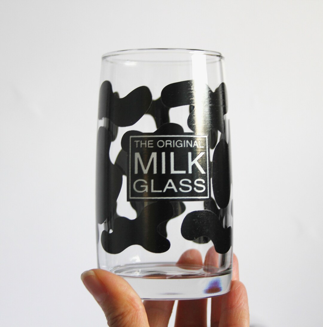 Cow Print Highball Glasses Vintage Glass Barware Housewarming Gift Fun ...