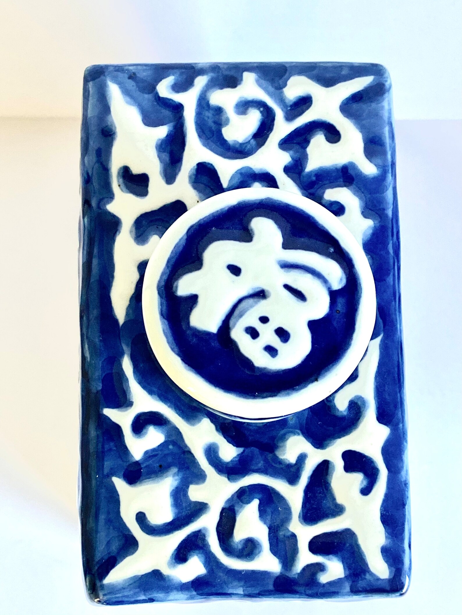Chinese Porcelain Tea Caddy, Vintage Storage Container, Loose Leaf Teas ...