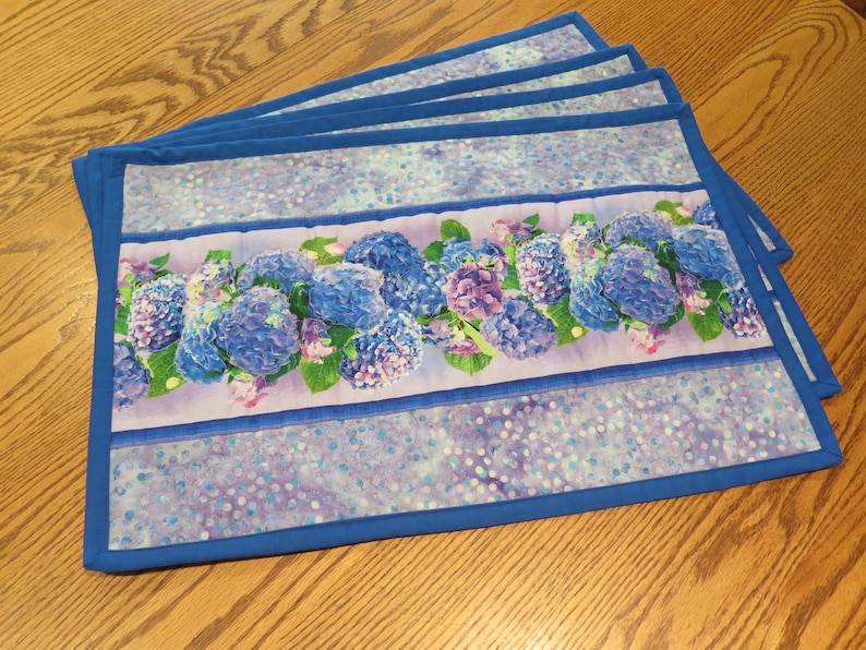 Blue Hydrangea Placemats - Etsy