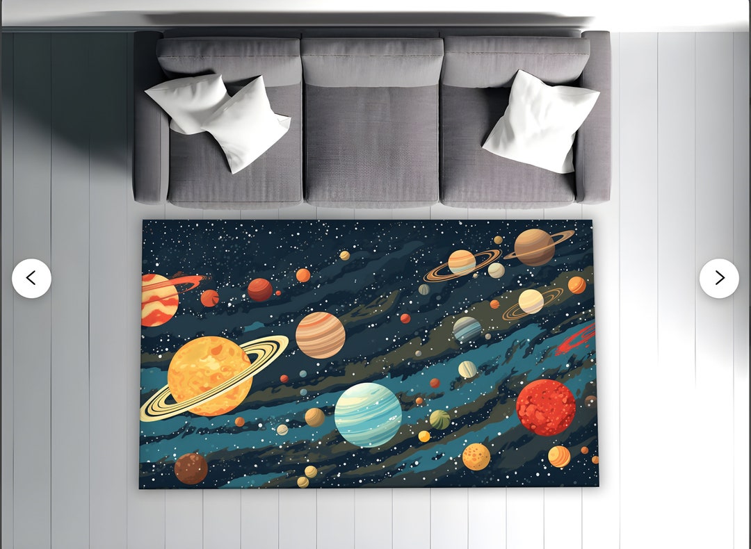 Space Rug,planets Rug, Galaxy Rug,astronaut Rug, Solar System Rug,sun ...