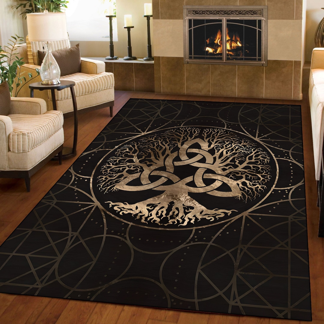 Viking Rug, Mythological Rug, Gift for Him Her, Kids Room Rug, Fashion ...