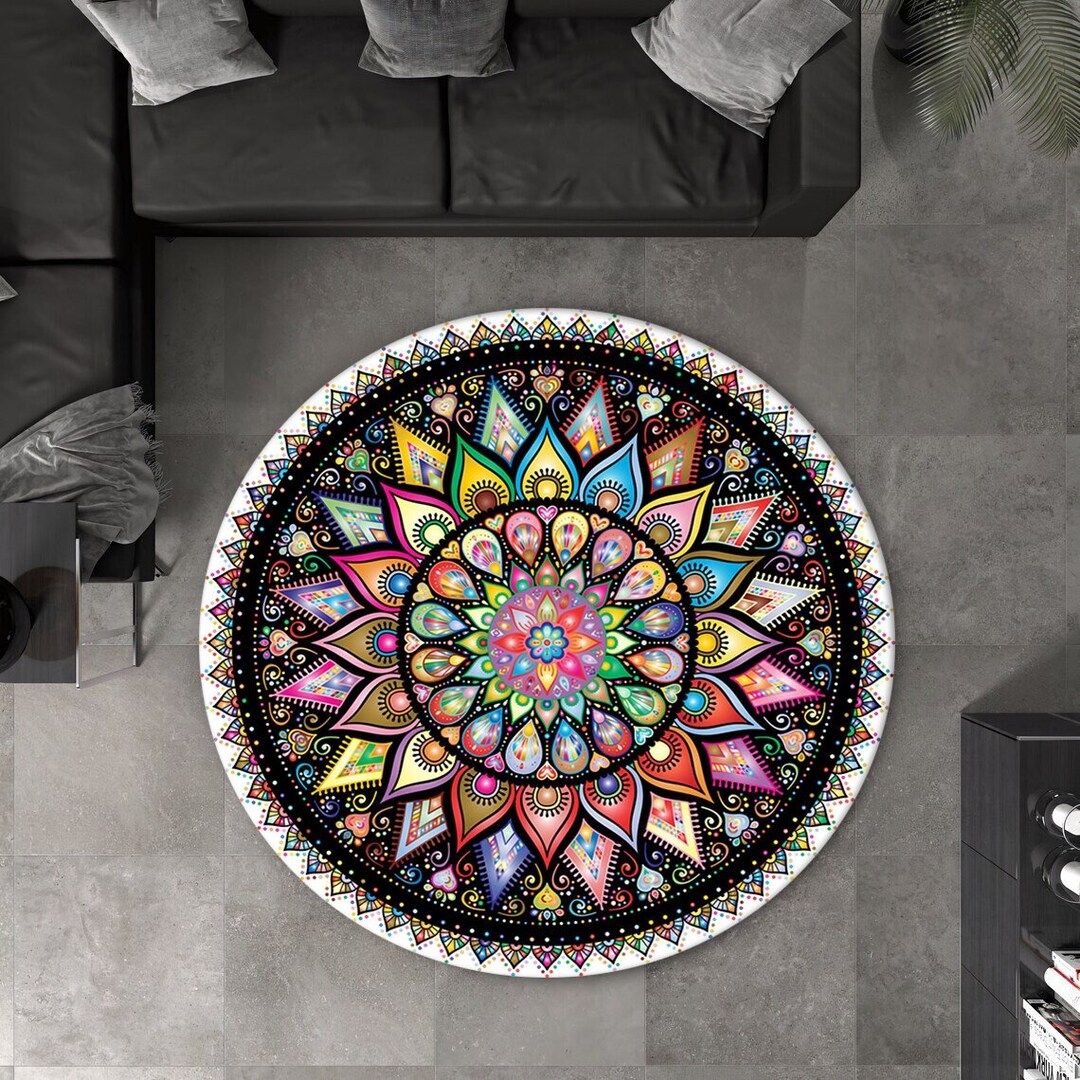Mandala,mandala Rug,mandala Round Rug,round Rug,mandala Pattern Round ...