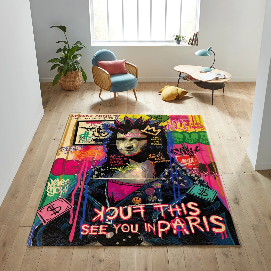 Pop Art Pop Art Rug Pop Art Pattern Rug Colorful Rug - Etsy