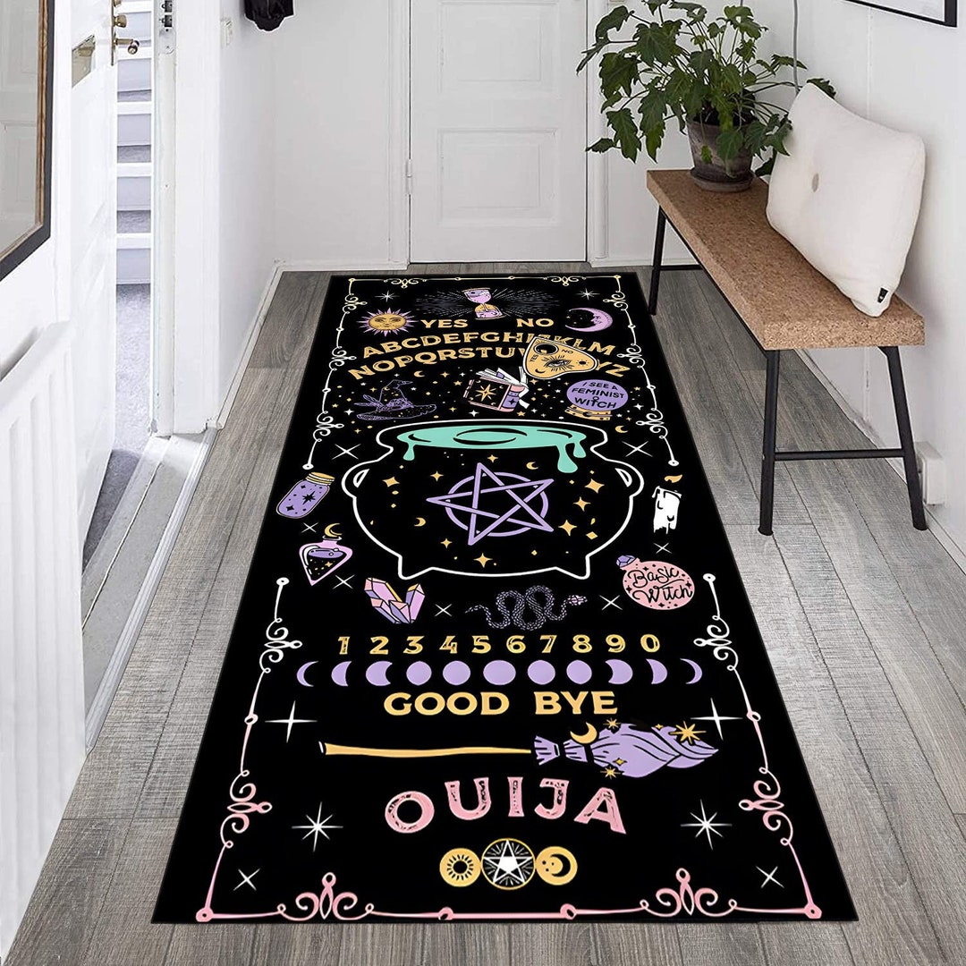 Ouija Board Rug, Gothic Home Decor, Gothic Decor Runner Rug,runner Rug ...