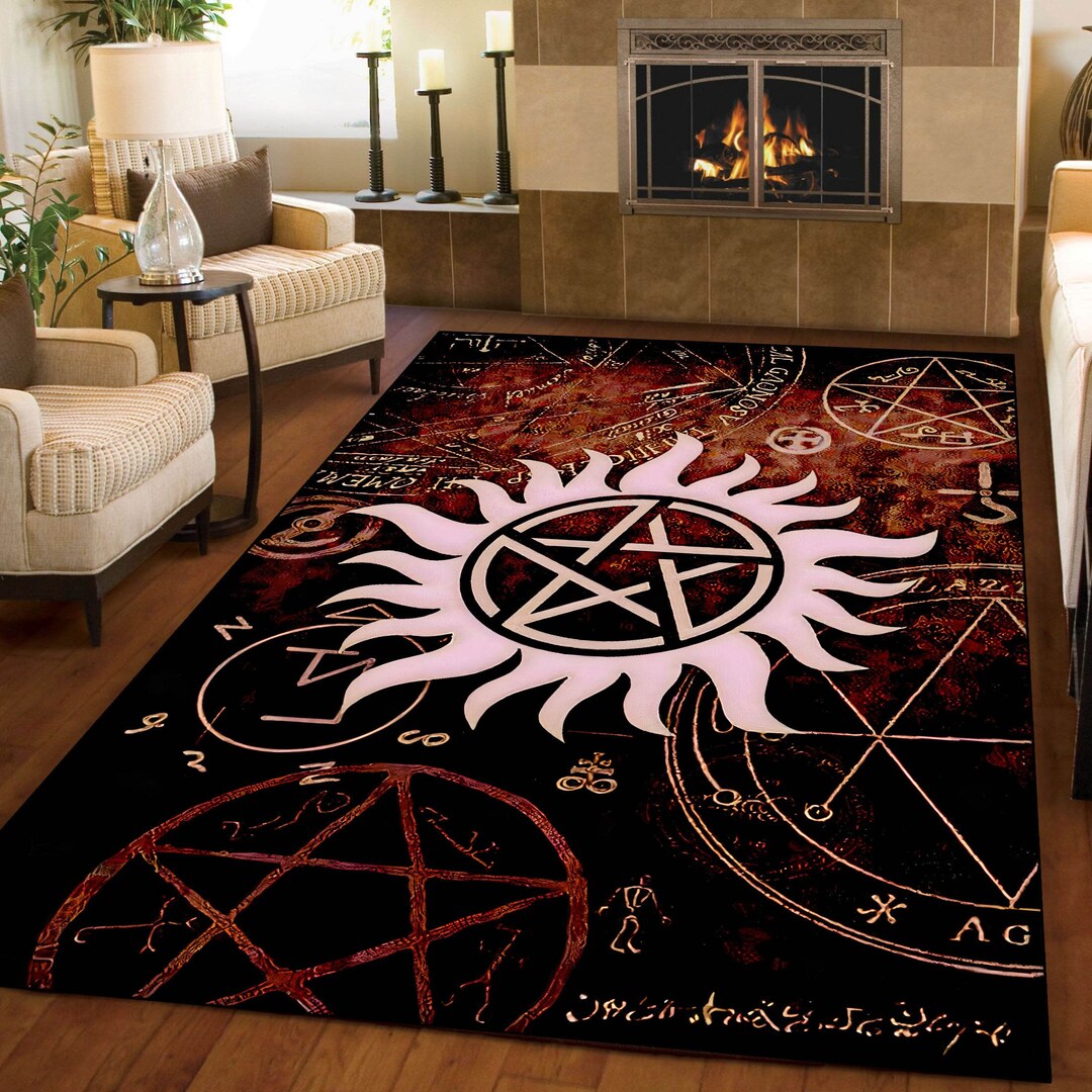 Supernatural Rug, Supernatural Devil's Trap Rug, Pentacle Symbol Rug ...