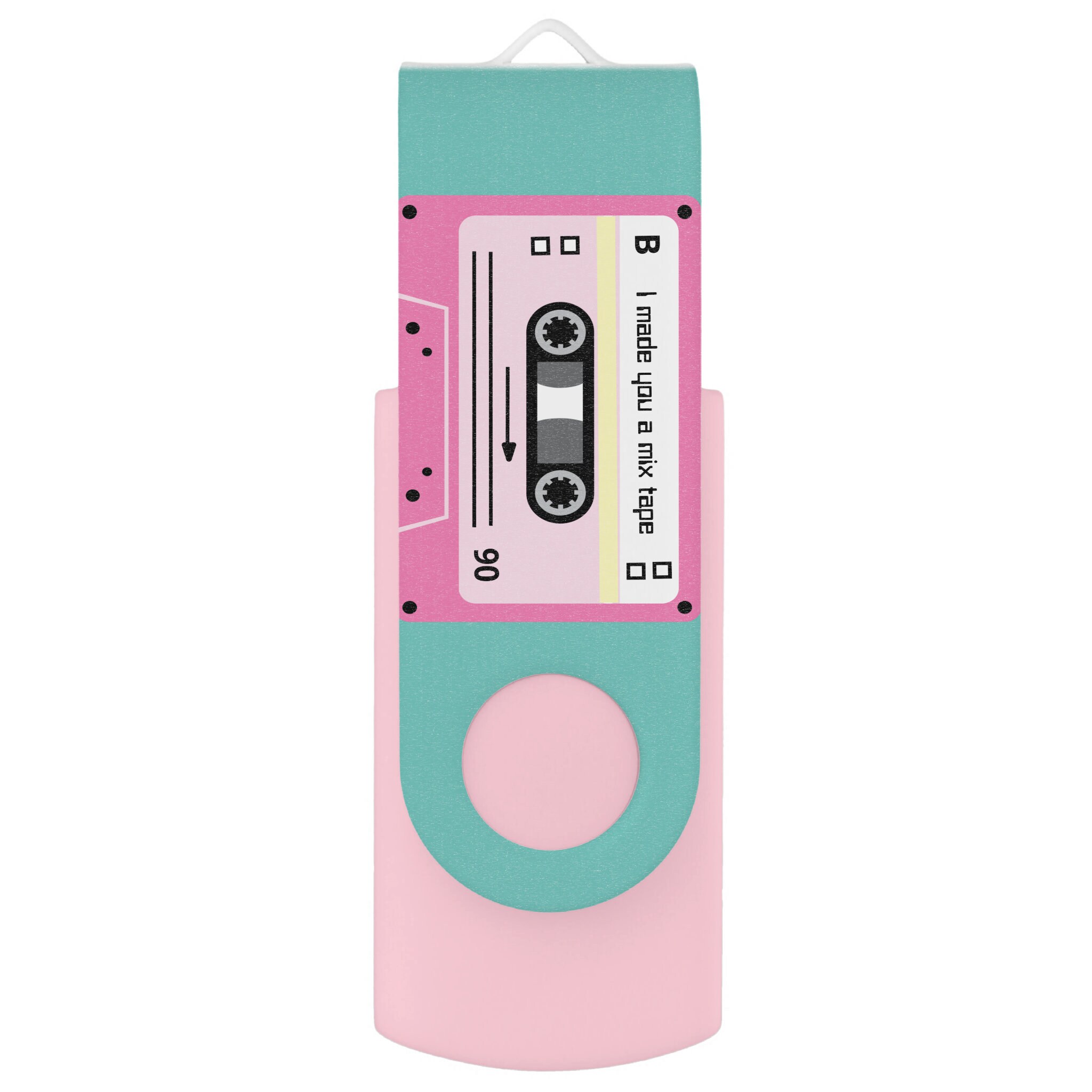 Old Skool Pink Cassette Mix Tape USB Flash Drive Photos Music Text ...