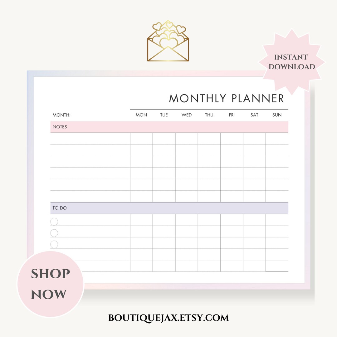 Parent Planner: Monthly Childcare Tracker (digital Download) - Etsy