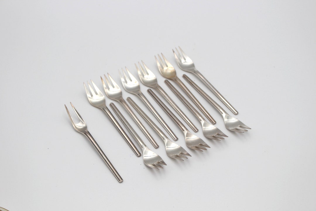 Cake Fork Set Silver Edition Frigast Plate Denmark - Etsy